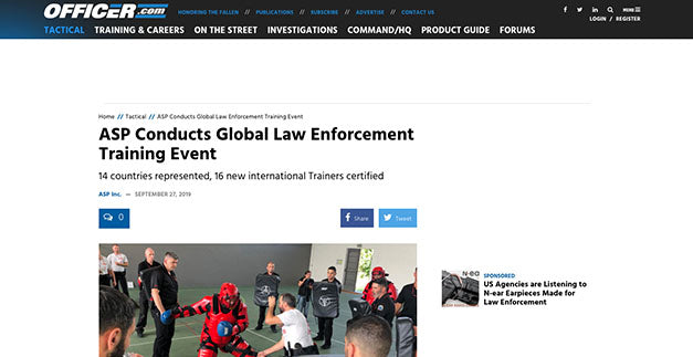 Officer.com:ASP Conducts Global Law Enforcement Training Event – ASP, Inc.