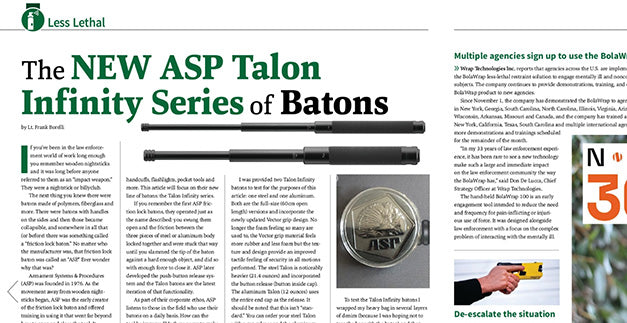 Officer.com: Product Review: The ASP Talon Infinity Baton – ASP, Inc.