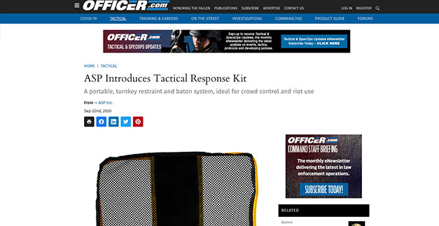 Officer.com: ASP Introduces Tactical Response Kit – ASP, Inc.