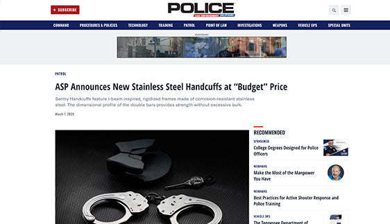 Policemag.com: ASP Announces New Stainless Steel Handcuffs at “Budget ...