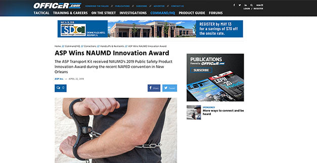 Officer.com: ASP Wins NAUMD Innovation Award – ASP, Inc.